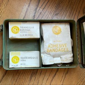 Accents | Vintage Blue Bird Body Co First Aid Kit 196s Metal Carried On ...